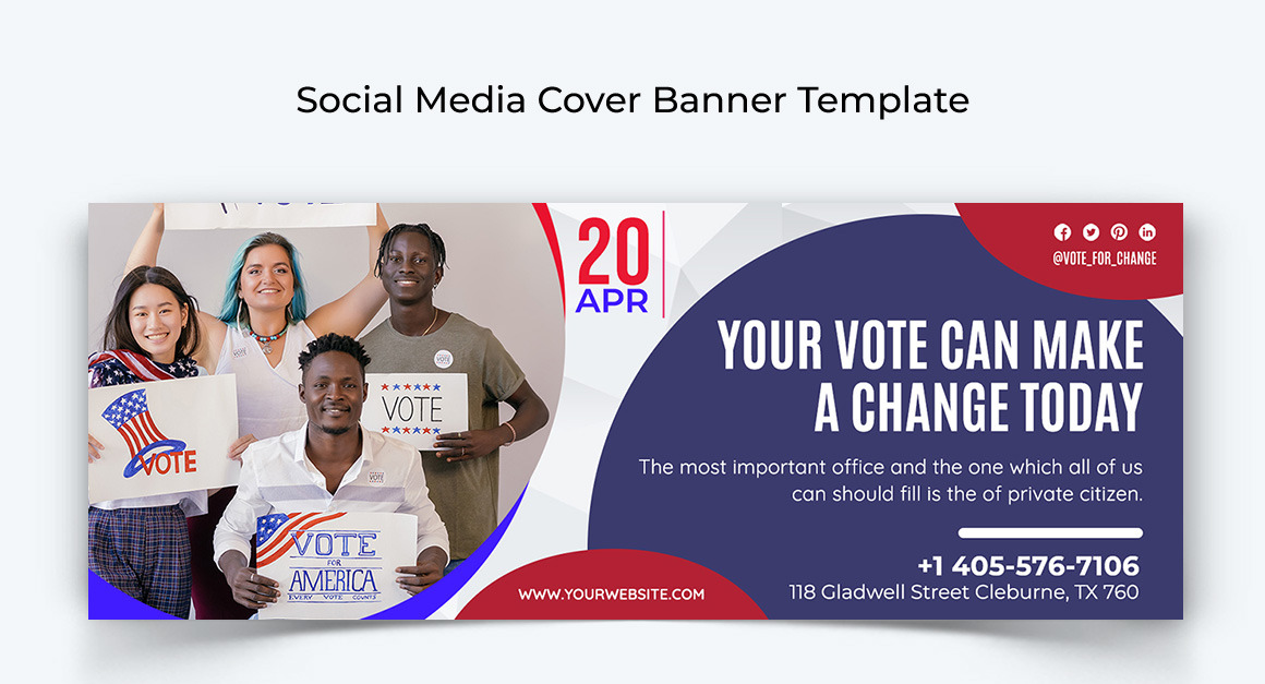 Politische Kampagne Facebook-Cover-Banner-Design-Vorlage-04