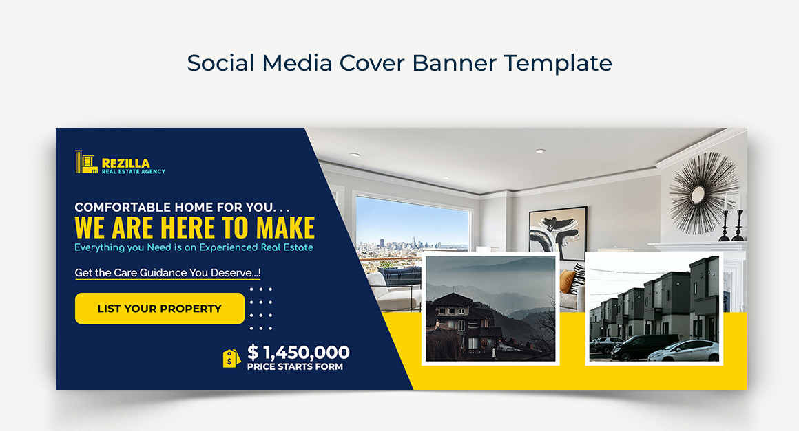 Real Estate Facebook Cover Banner Design Template-18