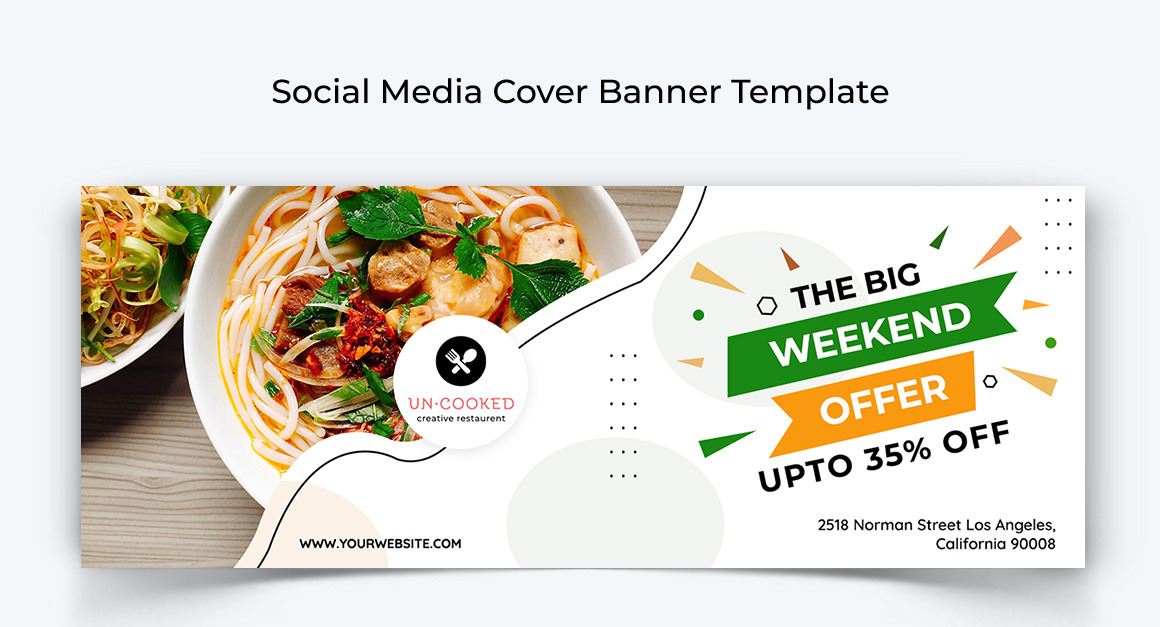 Restaurant and Food Facebook Cover Banner Design Template-06