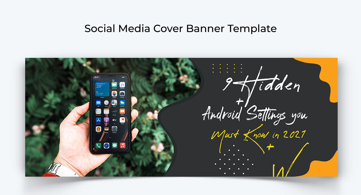 Mobile Tips Facebook Cover Banner Design-14 - TemplateMonster