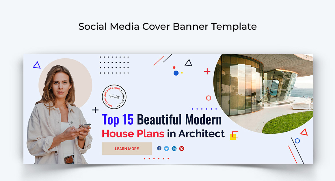 Architecture Facebook Cover Banner Design Template-007