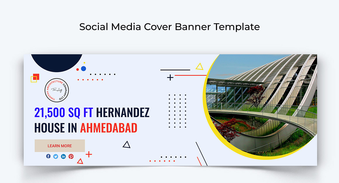 Architecture Facebook Cover Banner Design Template-008