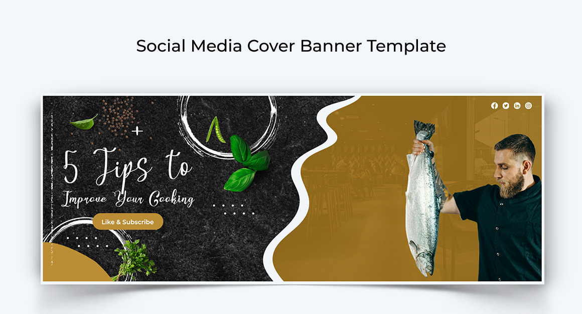 Chef Cooking Facebook Cover Banner Design-001