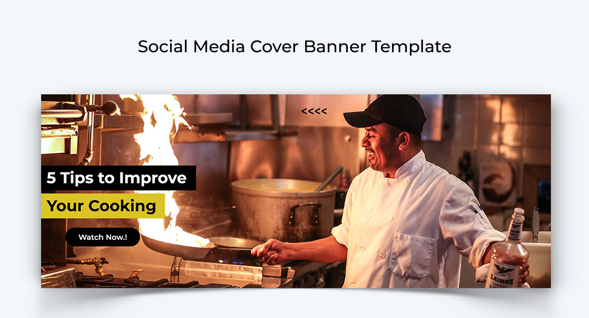 Chef Cooking Facebook Cover Banner Design-003