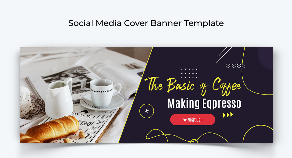 Coffee Making Facebook Cover Banner Design-006