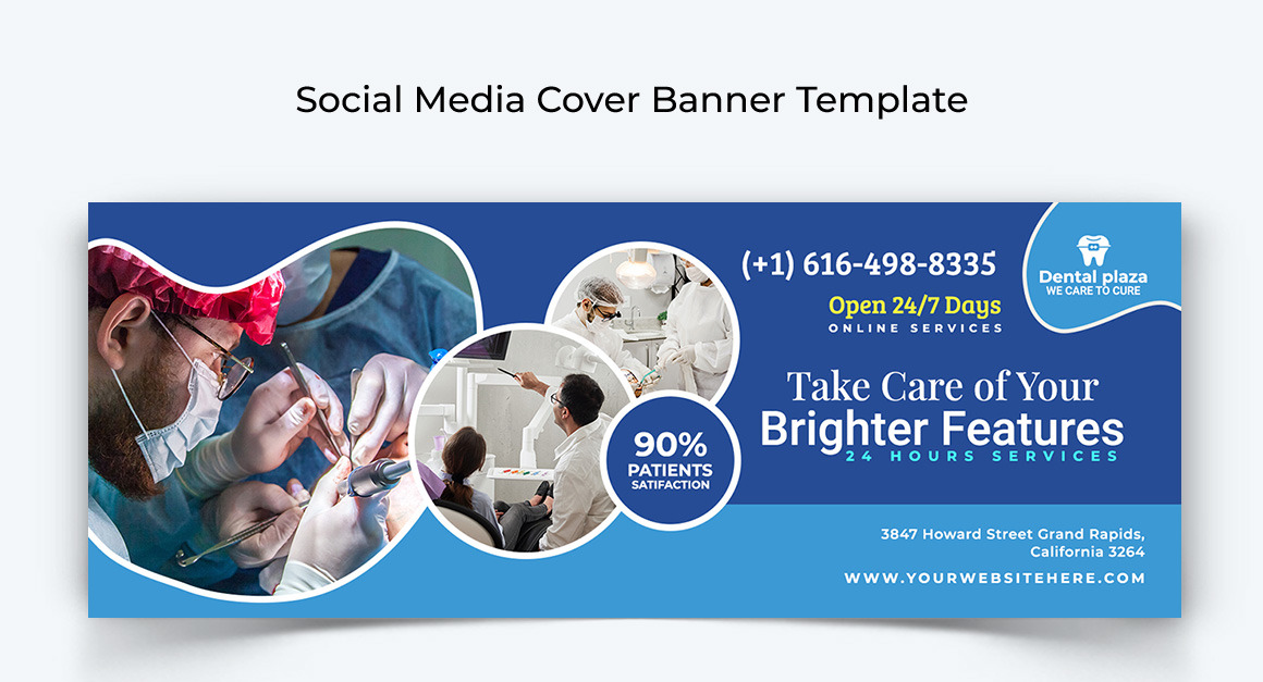 Dental Care Facebook Cover Banner Design-001