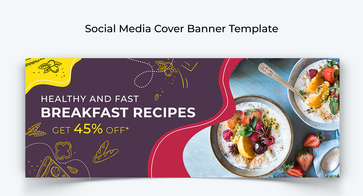Food and Restaurant Facebook Cover Banner Design-017