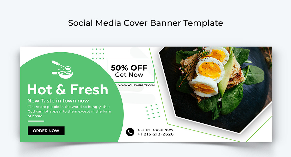 Food and Restaurant Facebook Cover Banner Design-034