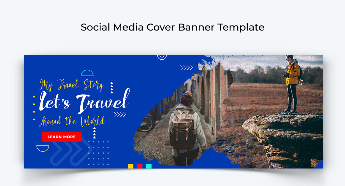 Travel Facebook Cover Banner Design-012 - TemplateMonster