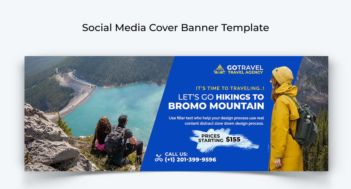 Travel Facebook Cover Banner Design-021 - TemplateMonster