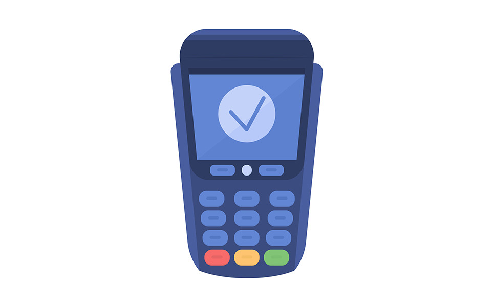 NFC terminal semi flat color vector object - TemplateMonster