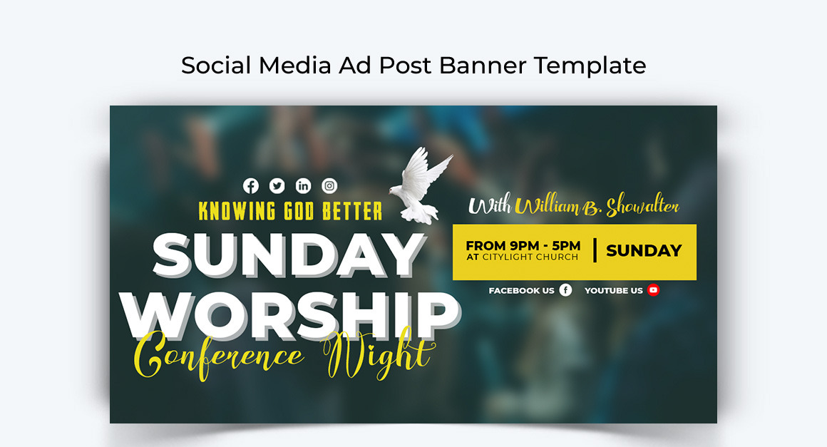Church Facebook Ad Banner Design Template-10