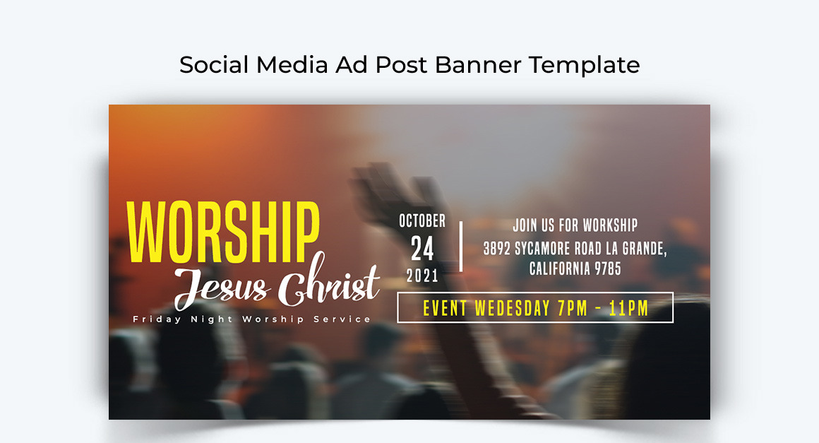 Church Facebook Ad Banner Design Template-15