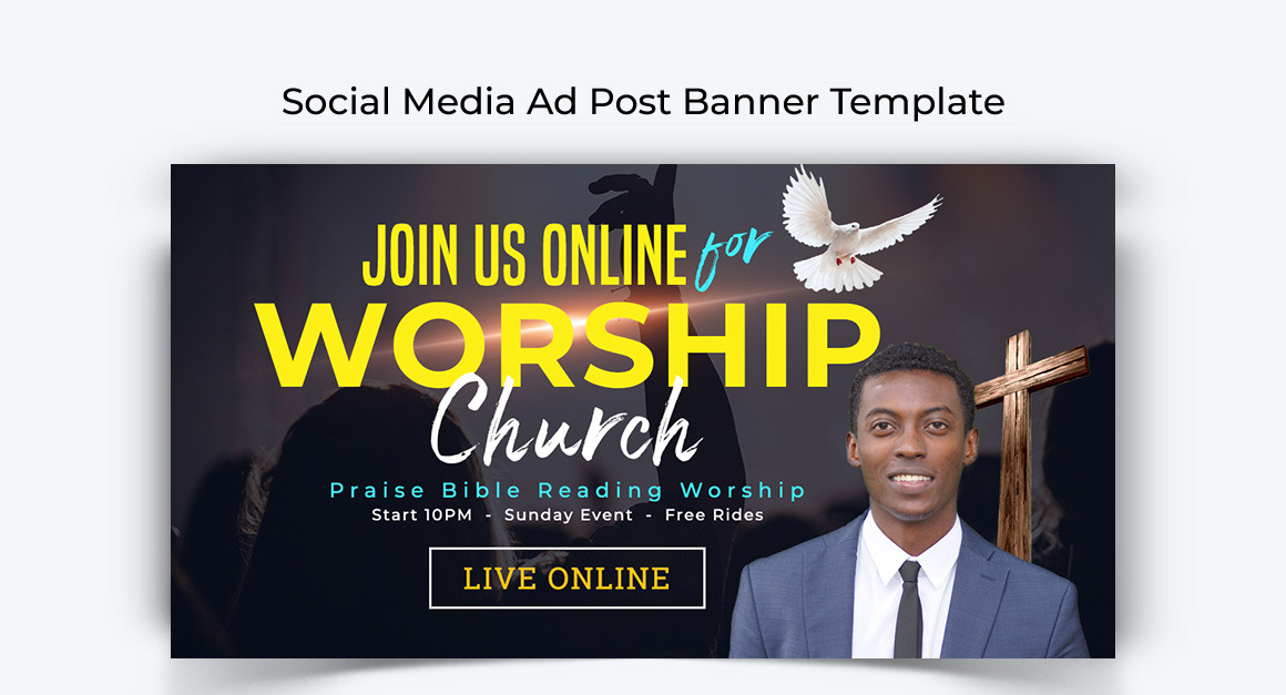 Church Facebook Ad Banner Design Template-17