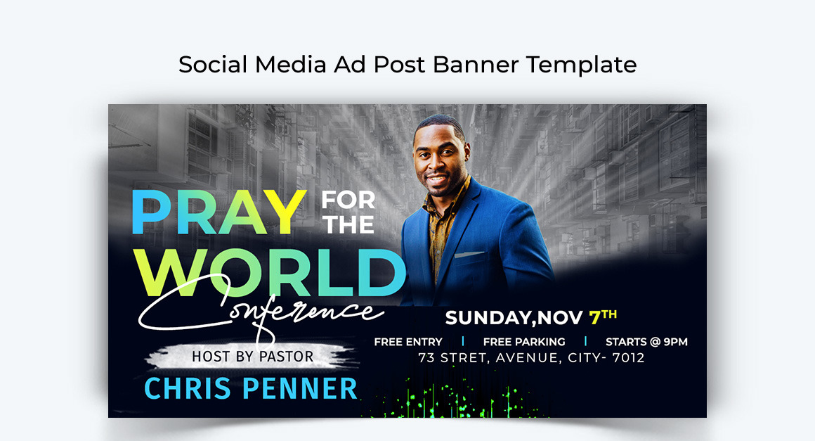 Church Facebook Ad Banner Design Template-27