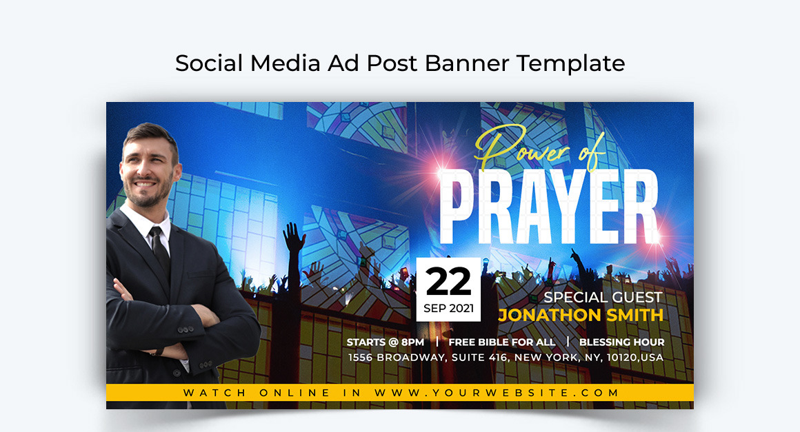 Church Facebook Ad Banner Design Template-29