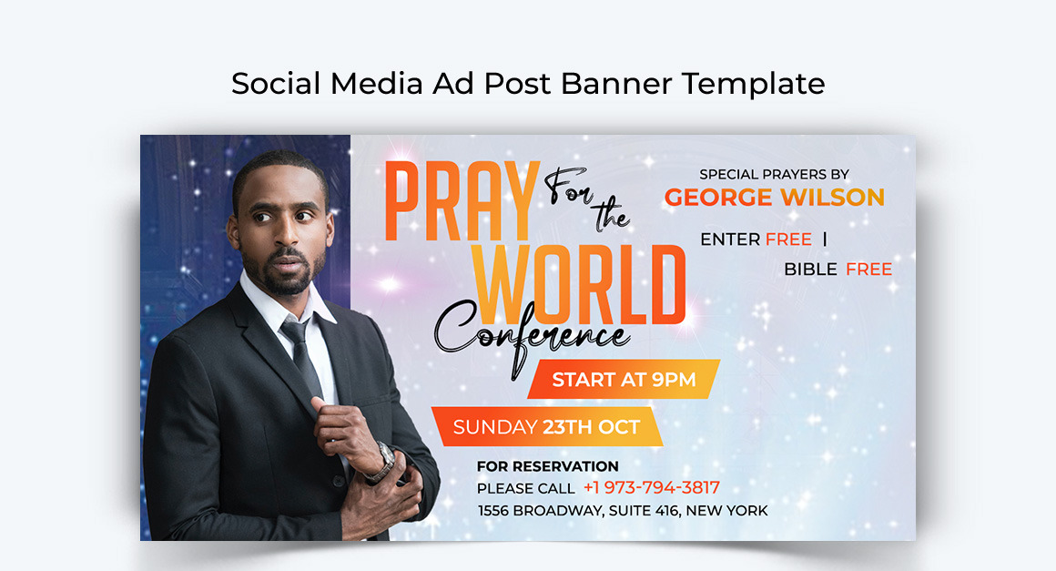 Church Facebook Ad Banner Design Template-32