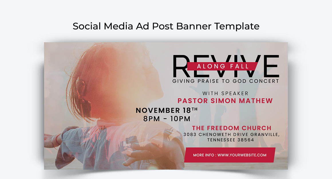 Church Facebook Ad Banner Design Template-33