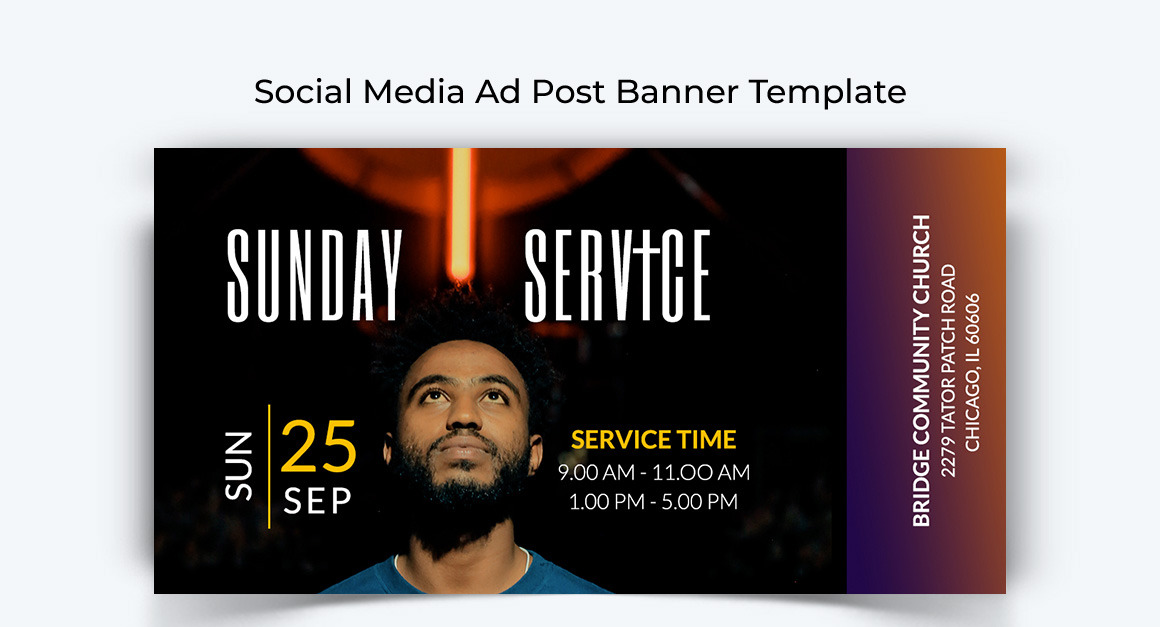 Church Facebook Ad Banner Design Template-35