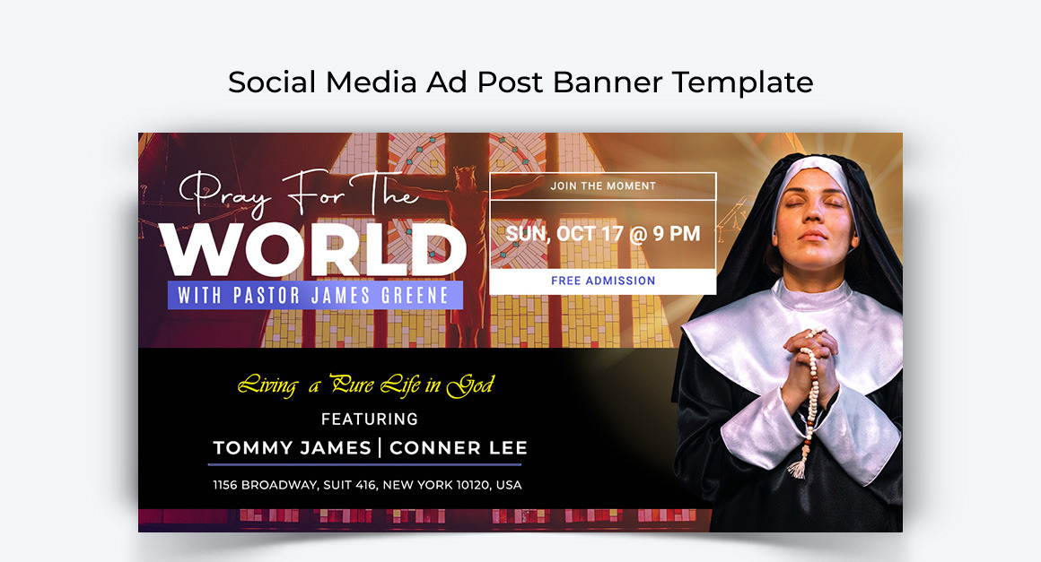 Church Facebook Ad Banner Design Template-37
