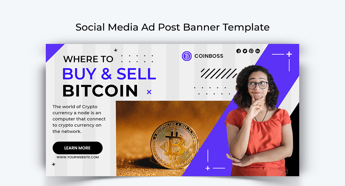 Crypto Currency Facebook Ad Banner Template-25