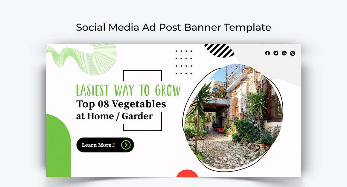Home Gardening Facebook Ad Banner Design Template-01