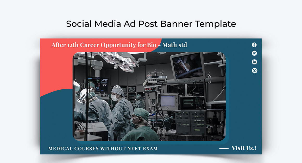 Medical and Hospital Facebook Ad Banner Design Template-02