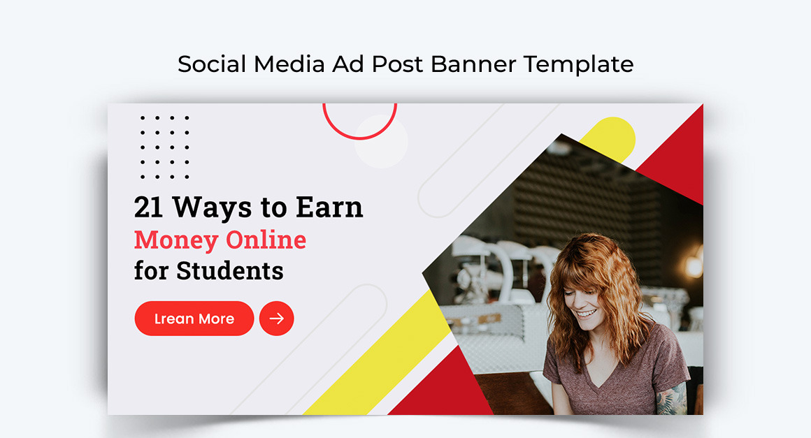 Online Money Earnings Facebook Ad Banner Design Template-16