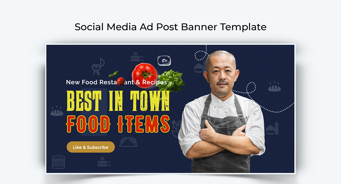 Chef Cooking Facebook Ad Banner Design-005 - TemplateMonster