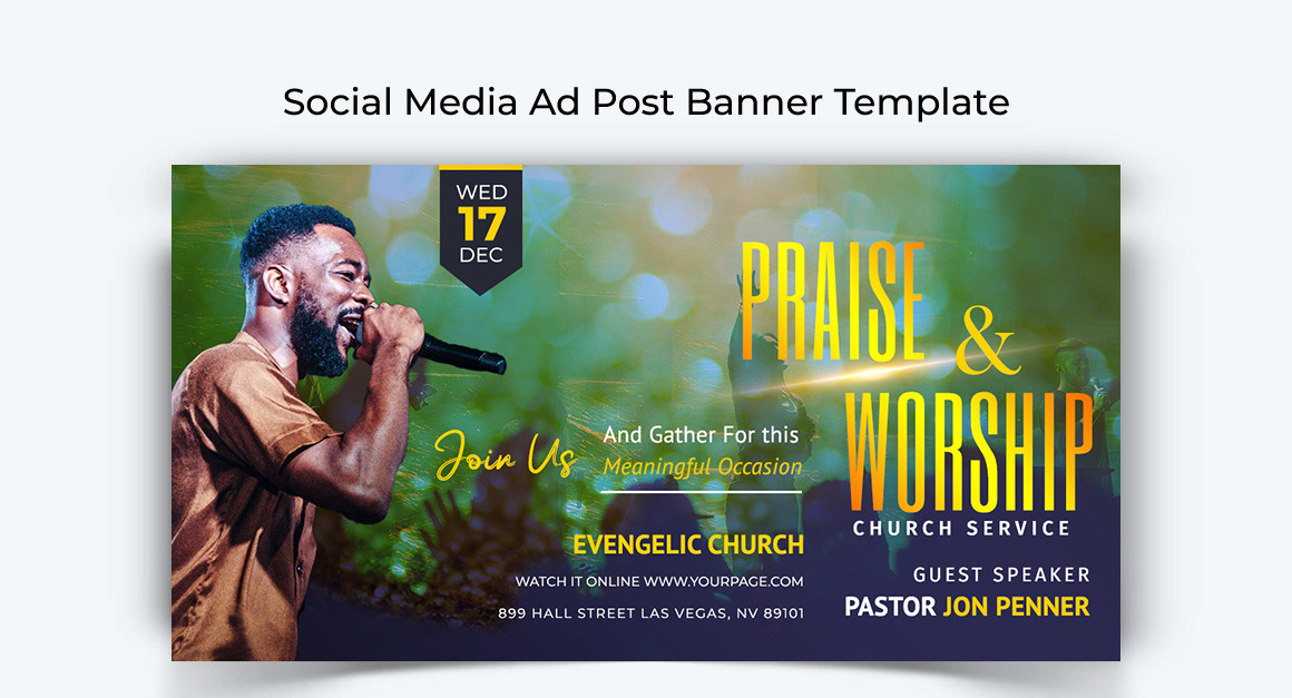 Church Speech Facebook Ad Banner Design-026 - TemplateMonster
