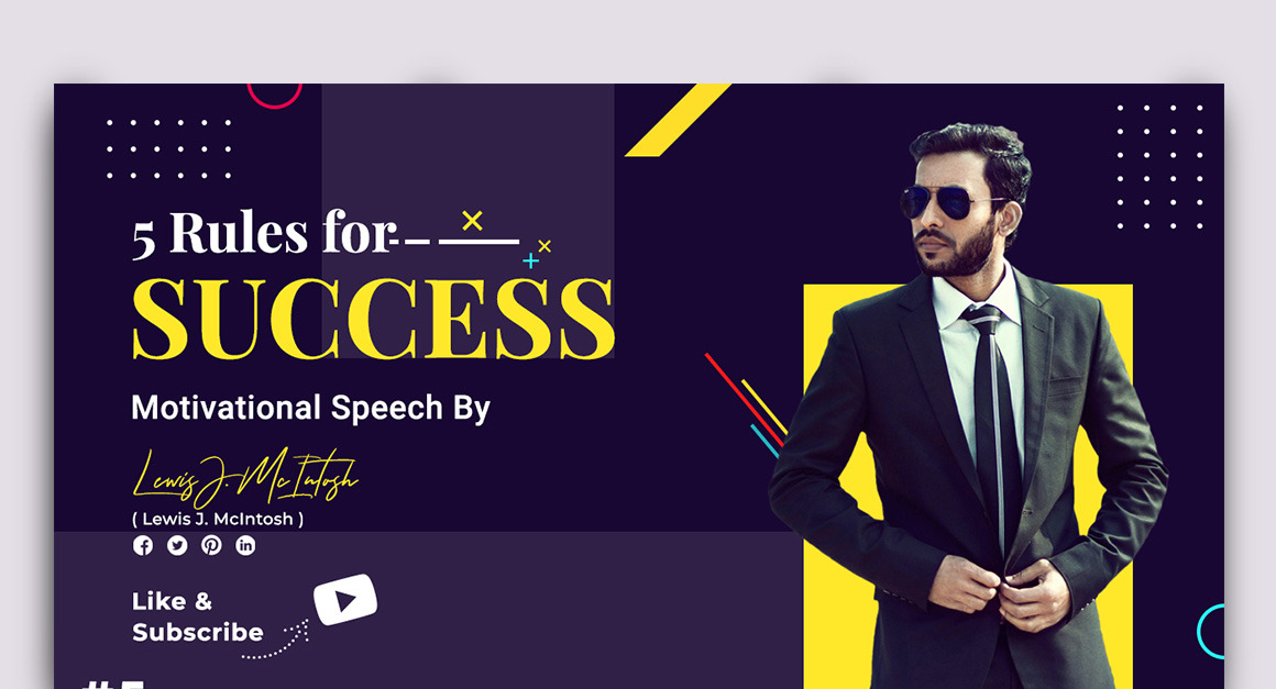 Business Service YouTube Thumbnail Design Template-15