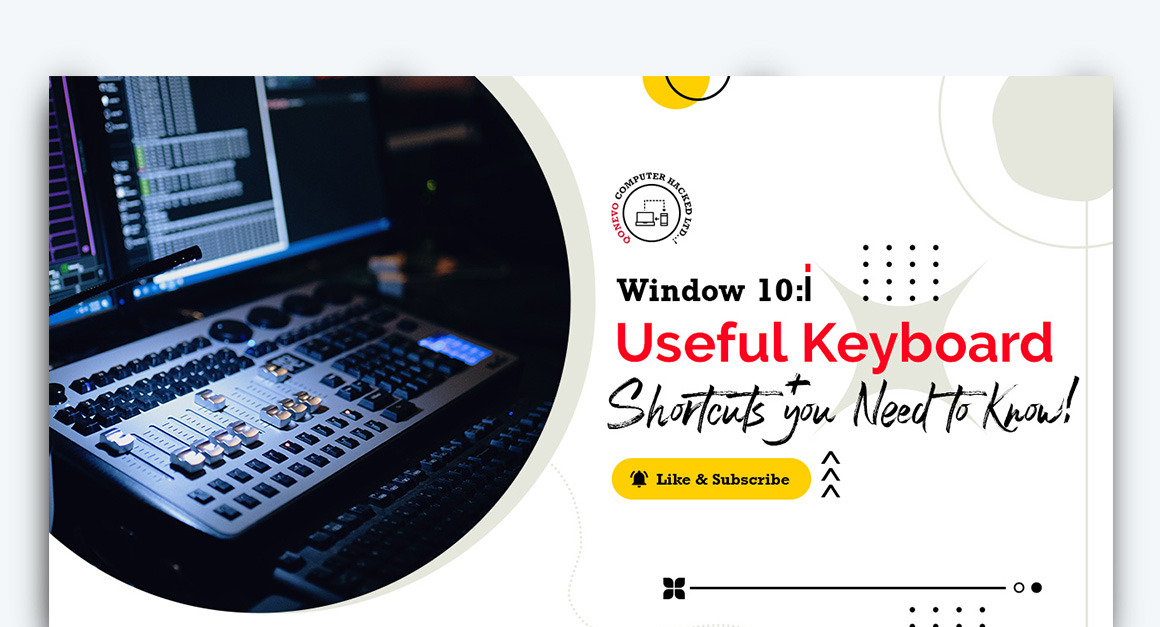Computer Tricks and Hacking YouTube Thumbnail Design Template-17