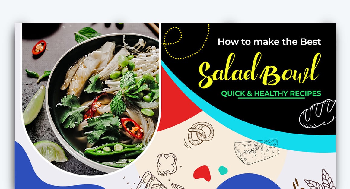 Food and Restaurant YouTube Thumbnail Design Template-27