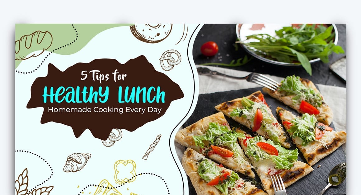 Food and Restaurant YouTube Thumbnail Design Template-28