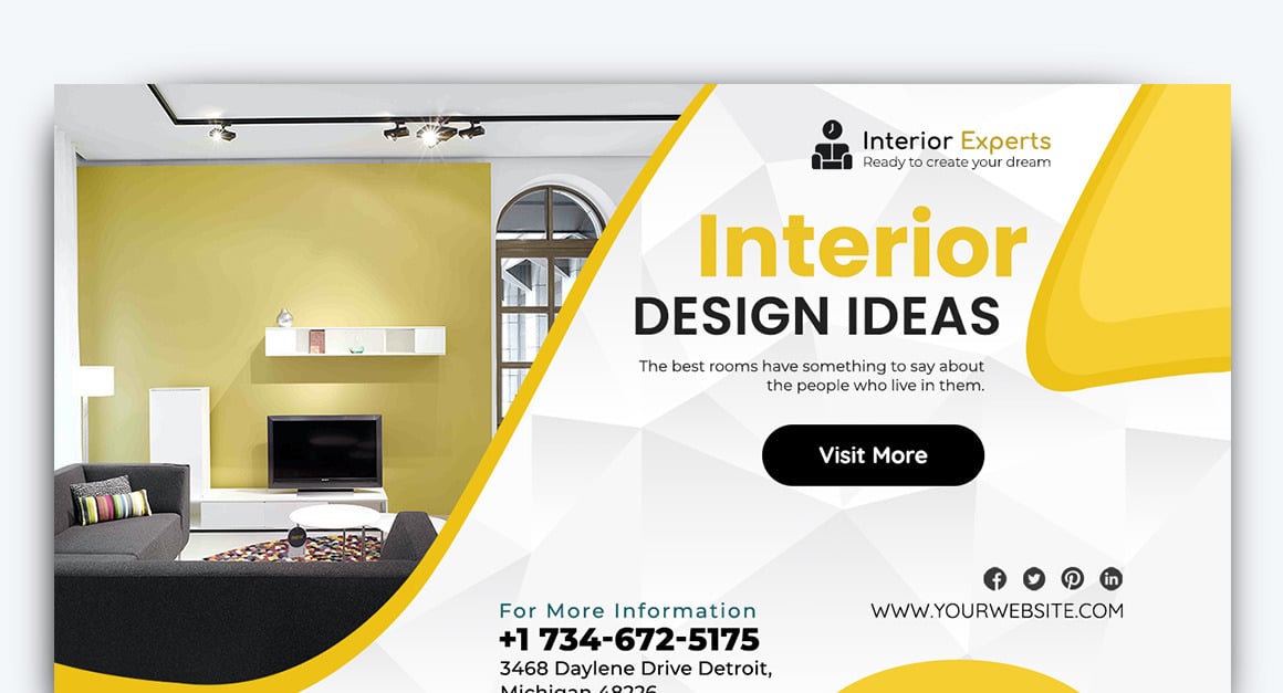 Interior Minimal YouTube Thumbnail Design Template-21