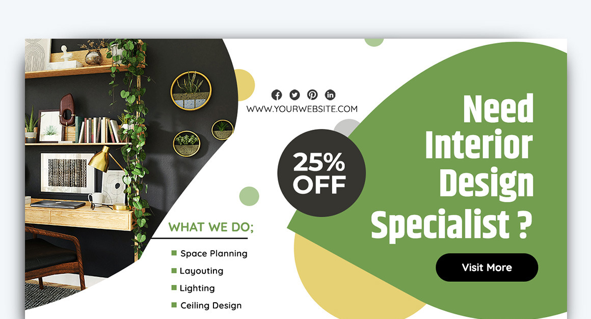 Interior Minimal YouTube Thumbnail Design Template-24