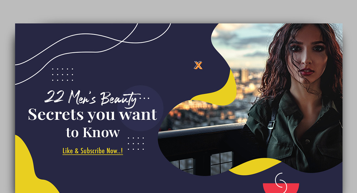 Beauty Tips YouTube Thumbnail Design -15 - TemplateMonster