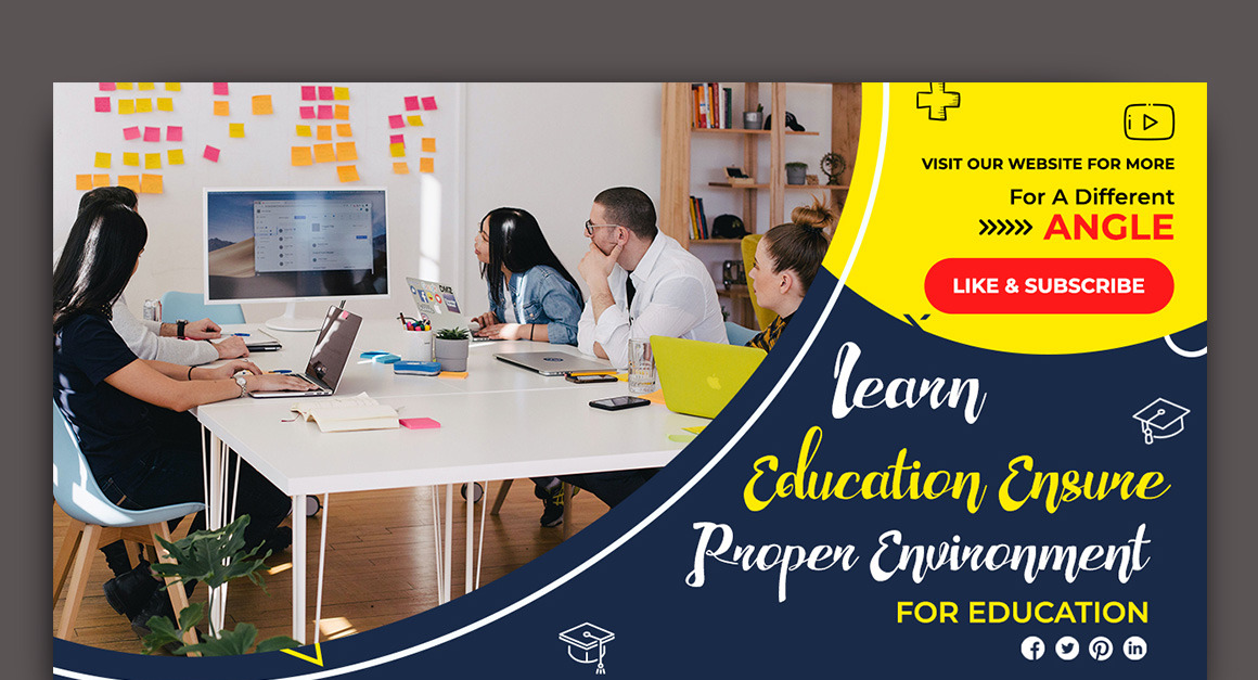 Education YouTube Thumbnail Design -11 - TemplateMonster