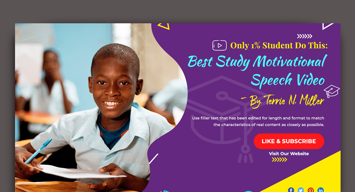 Education YouTube Thumbnail Design -14 - TemplateMonster