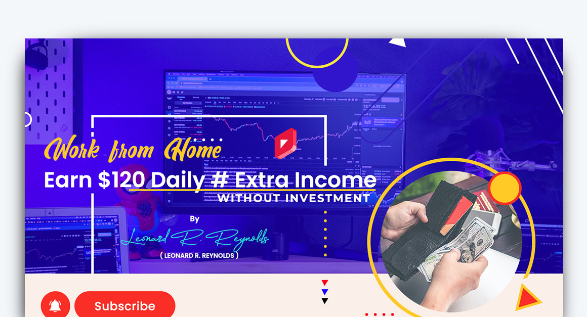 Online Money Earnings YouTube Thumbnail Design -11