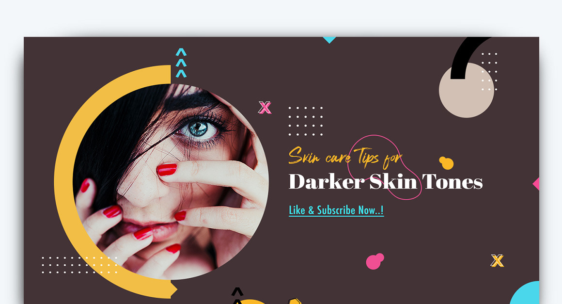 Beauty Tips YouTube Thumbnail Design -017 - TemplateMonster