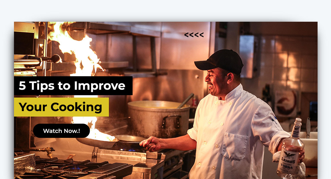 Chef Cooking YouTube Thumbnail Design -003 - TemplateMonster