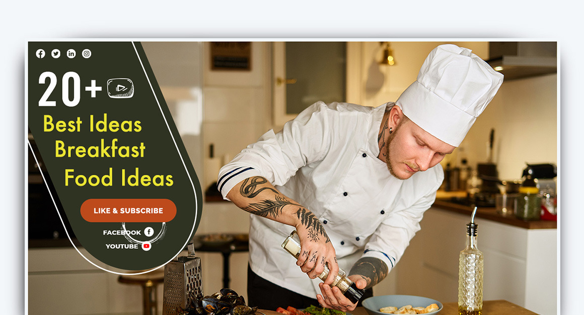 Chef Cooking YouTube Thumbnail Design -007 - TemplateMonster