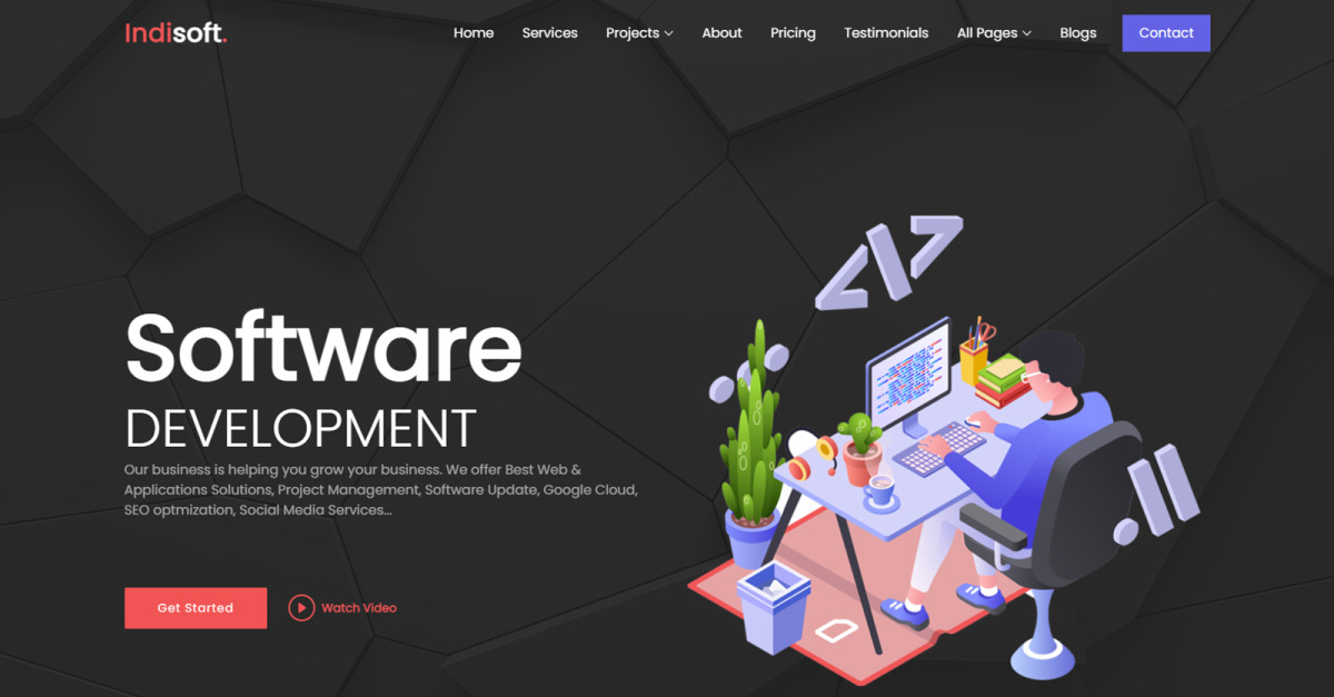 Indisoft - It Solutions & Software Development Website Template