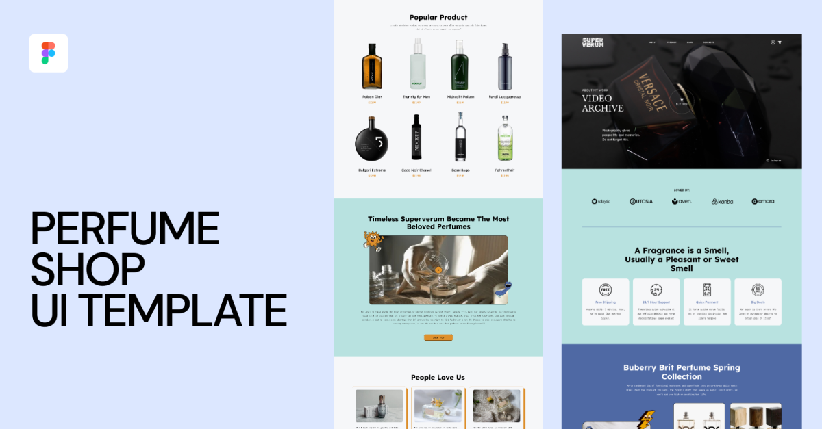 Perfume Shop UI Figma Template #293239 - TemplateMonster