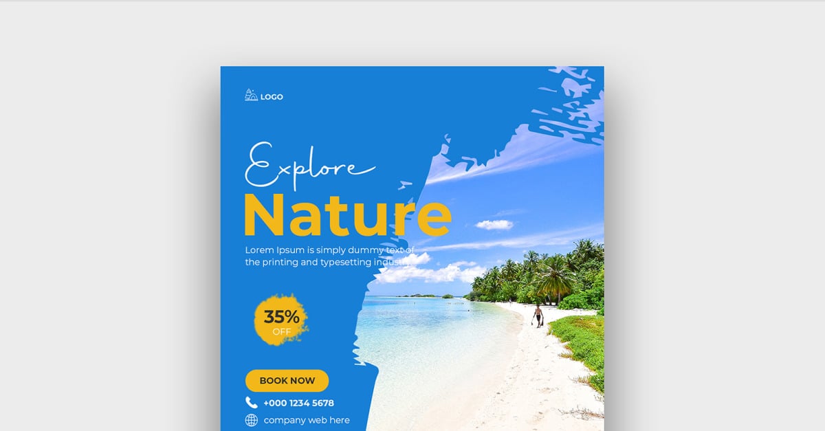 Travel Tour Facebook Social Media Post - TemplateMonster