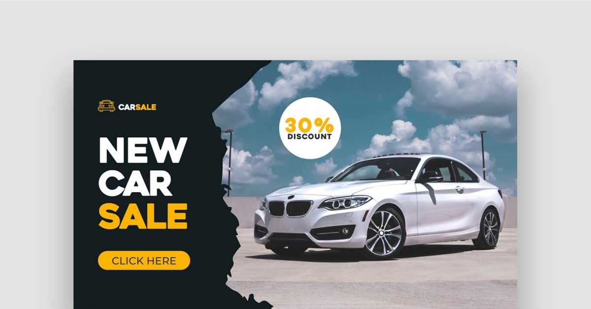 Car Sale YouTube Thumbnail 2 #293419 - TemplateMonster