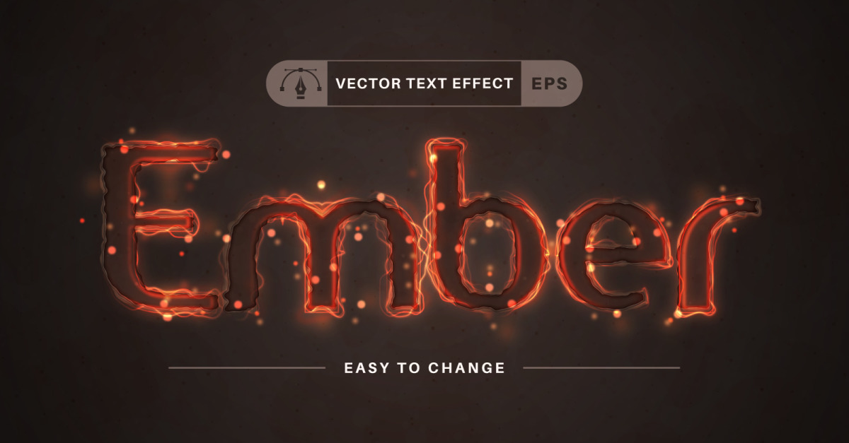 Ember - Bearbeitbarer Texteffekt, Schriftstil 2