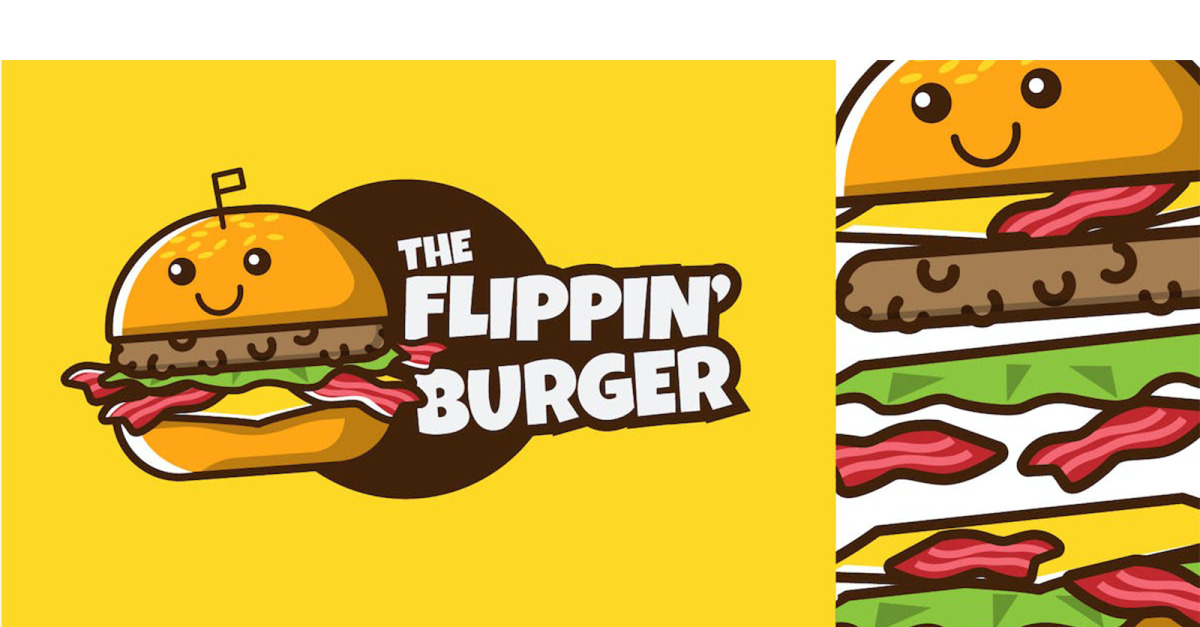 Flippin Burger - Mascot & Esport Logo - TemplateMonster