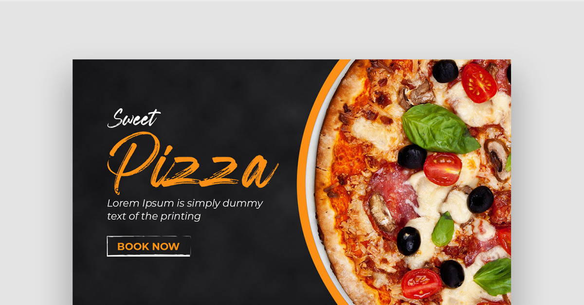 Pizza YouTube Thumbnail Design #293427 - TemplateMonster